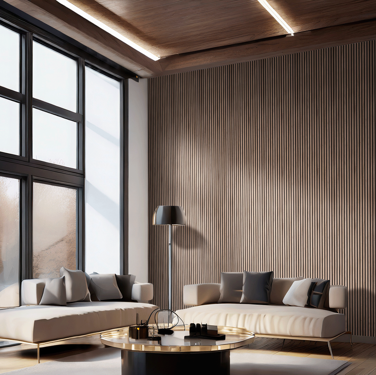 Wooden slat wall, wall panels & acoustic panels » WoodUpp